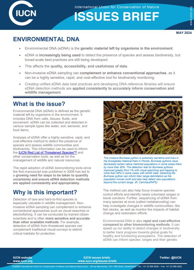 Environmental Dna Resource Iucn